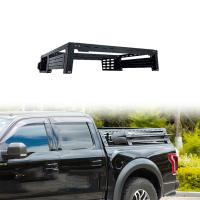 China Universal Adjustable Pickup Truck Bed Rack Aluminum Alloy 24kg Capacity for Ford F150 Toyota Tacoma for sale