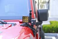 China Aluminum Alloy LED Driving Light Bracket for Jeep Wrangler JL 2018 2pcs Set 236mm CNC Hard Anodized for sale
