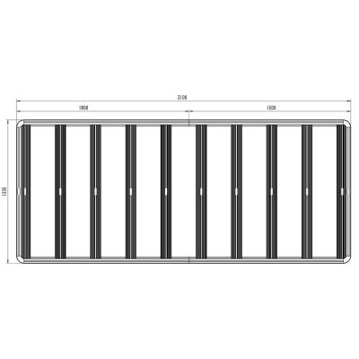 China Aluminum Roof Luggage Cargo Carrier Basket 1889x1225x55mm 200kg Capacity for Toyota LC200 LC79 LC150 for sale