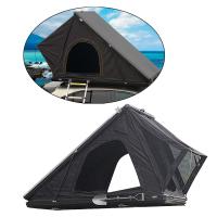 China Universal Triangle Clamshell Hard Shell Car Roof Top Tent Dark Gray 210x143x163cm for sale