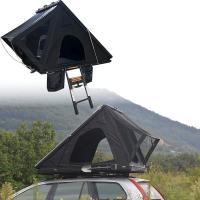 China Universal Triangle Clamshell Hard Shell Car Roof Top Tent Dark Gray 210x143x163cm for sale