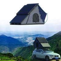 China Universal Triangle Clamshell Hard Shell Car Roof Top Tent Dark Gray 210x143x163cm for sale