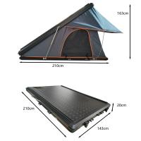 China Four Season Hardtop Rooftop Tent Clamshell Triangle 210x130x140cm Open Size 70kg for sale