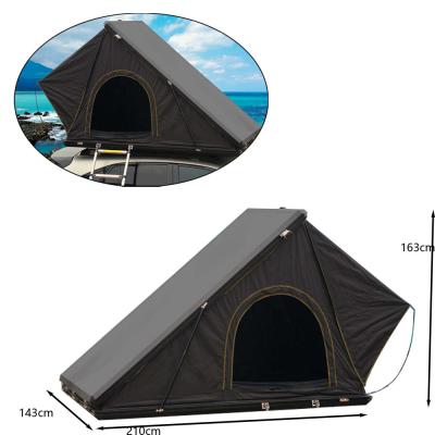 China Aluminium Hard Shell Roof Top Tent 210x143cm 4x4 Offroad Outdoor Camping Clamshell for sale