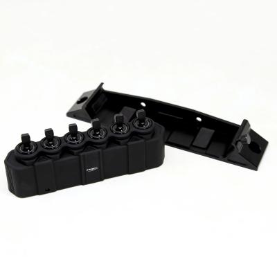 China Universal Year Universal BLACK 6 Gang LED Car Control Switch Panel Electronic Relay System for sale