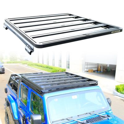 China 200kg Capacity Black Aluminum Roof Rack for Jeep Wrangler JT 1500x1425mm for sale