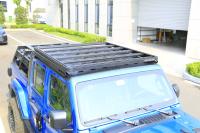 China Aluminum Extrusion Roof Rack for Jeep Wrangler JT 1500x1425mm 200kg Capacity Black Powder Coating for sale