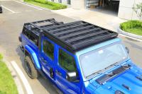 China Aluminum Extrusion Roof Rack for Jeep Wrangler JT 1500x1425mm 200kg Capacity Black Powder Coating for sale