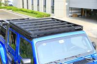 China Aluminum Roof Rack for Jeep Wrangler JT 1500x1425mm 200kg Capacity Black Powder Coating for sale