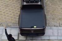 China Waterproof Black Aluminum Folding Hard Pickup Truck Bed Cover for ISUZU D-MAX 63kg for sale