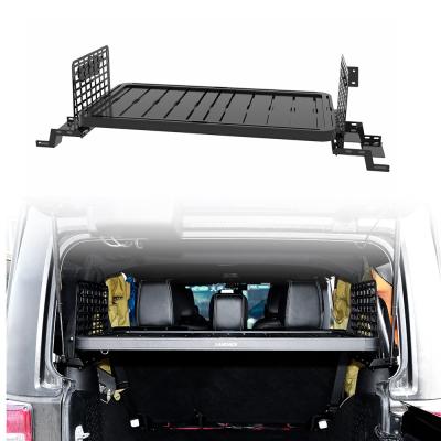 China Jeep Wrangler JK JL Trunk Storage Shelf 1901x600x303mm Aluminum Alloy Powder Coating for sale