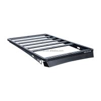 China Aluminum Alloy Roof Rack 32kg for Toyota Land Cruiser LC76 LC200 Black Powder Coated for sale