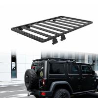 China Custom Aluminum Hardtop Molle Roof Rack for 2016 Jeep Wrangler 2 Door with Ladder for sale
