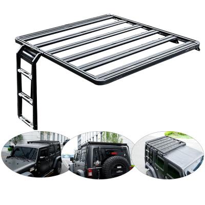 China Aluminum Roof Rack System for Jeep Wrangler JK 2 Door High Roof Mount 120kg Capacity for sale