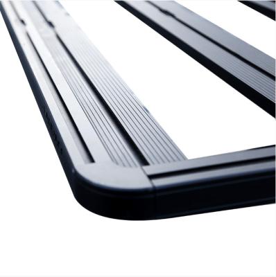 China Black Aluminum Alloy Roof Rack for Jeep Wrangler Commander 4x4 Accessories 120kg Capacity for sale