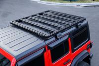 China Jeep Wrangler JL 4X4 Roof Rack AL6063 Aluminum SS304 Steel 200kg Capacity Gutter Clamp On for sale