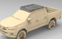 China Aluminum Roof Rack System for Toyota Hilux 4x4 Offroad Nondestructive Installation for sale