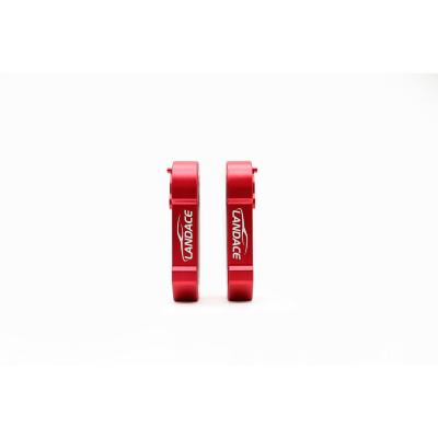 China Jeep Wrangler JK Aluminum Alloy Door Handles CNC Machined Hard Anodized Red Auto Parts for sale