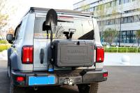 China Off Road Aluminium Jeep Tailgate Outside Storage Box 700x450x317mm for Tank 300 BJ40 for sale
