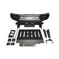 China Steel Front Bumper with Winch Mount for Ford Ranger 4x4 3-5mm Thick Black Powder Coated for sale