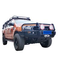 China Steel Front Bumper with Winch Mount for Ford Ranger 4x4 3-5mm Thick Black Powder Coated for sale