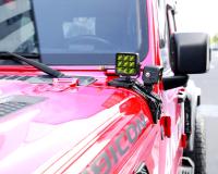 China CNC Machined Aluminum Light Mounting Brackets for Jeep Wrangler JL 235x130x100mm for sale