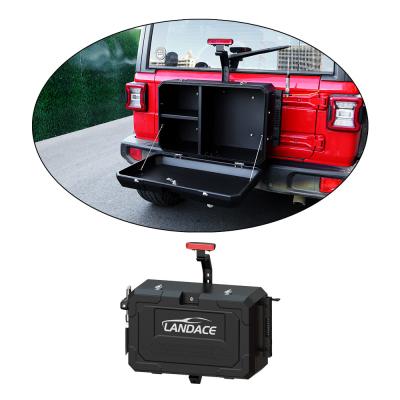 China Jeep Wrangler JK JL Side Tool Box 700x450x317mm Aluminum Alloy Storage Box for sale