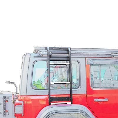 China SUS304 Steel Side Ladder for Jeep Wrangler 2013-2017 850mm Offroad Climb for sale