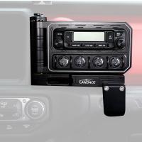 China Jeep Wrangler JL Radio Station Bracket Switch Panel 198.5x201x78mm Aluminum Alloy for sale