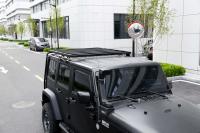 China Aluminum Roof Rack Platform 2050x1331mm Black Powder Coated Car Roof Luggage Carrier for sale