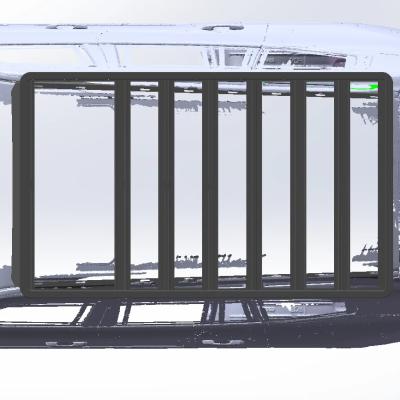 China Aluminum Car Roof Racks for Toyota LC300 Long 2270x1300mm Powder Coating Black for sale