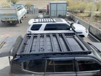 China Aluminum Car Roof Racks for Toyota LC300 Long 2270x1300mm Powder Coating Black for sale