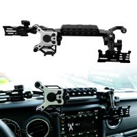 China Aluminum Alloy Center Console Phone Bracket 262mm CNC Hard Anodized Car Mount for sale