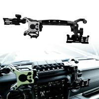 China Aluminum Alloy Center Console Bracket for Jeep Wrangler JL 4x4 GoPro Holder 210x65x38mm for sale