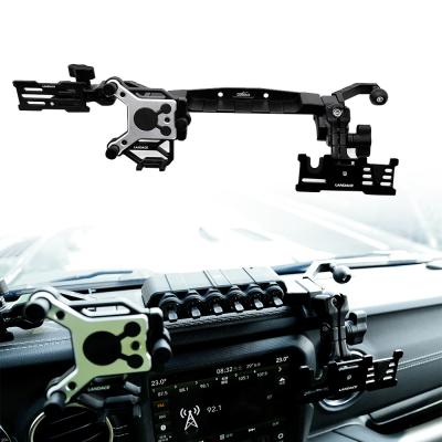 China Aluminum Alloy Center Console Bracket for Jeep Wrangler JL 4x4 GoPro Holder 210x65x38mm for sale