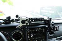 China Aluminum Alloy Center Console Bracket for Jeep Wrangler JL 4x4 GoPro Holder 210x65x38mm for sale