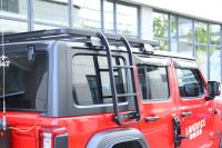China Black Aluminum Roof Rack Ladder for Jeep 833x400x261mm 6kg for sale