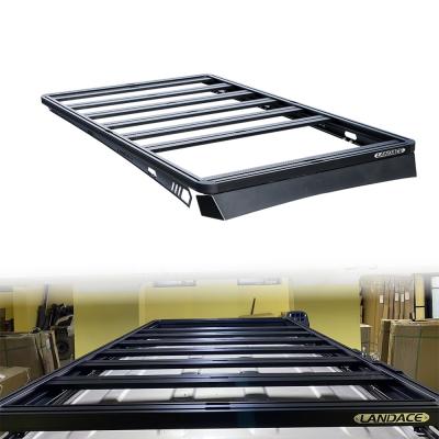 China Black Aluminum Alloy Roof Rack for Toyota 4Runner 4x4 Offroad 1500x1200mm Backbone Mount for sale