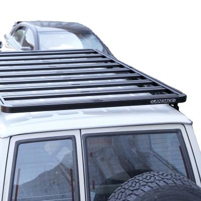 China Custom Black Powder Coated Roof Rack for NISSAN Y60 3-5mm Steel Off-Road Roof Mount for sale