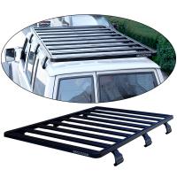 China Custom Black Powder Coated Roof Rack for NISSAN Y60 3-5mm Steel Off-Road Roof Mount for sale