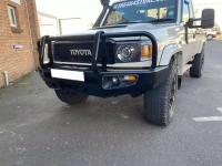 China Powder Coated Black Bull Bar Bumper for Toyota Land Cruiser LC79 4x4 Off Road 3-5mm Steel for sale