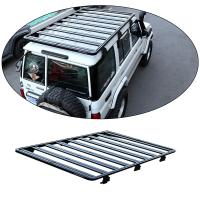 China LC76 Roof Mount Cargo Carrier Basket 2160x1320mm Aluminum Alloy Black Powder Coating for sale