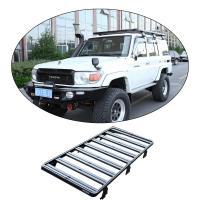 China LC76 Roof Mount Cargo Carrier Basket 2160x1320mm Aluminum Alloy Black Powder Coating for sale