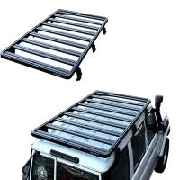 China Powder Coated Black Aluminum Roof Rack for Land Cruiser LC76 2160x1320mm for sale
