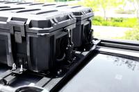 China Heavy Duty Roof Rack Tool Box 110L Roto Molded LLDPE Cargo Carrier for Offroad for sale