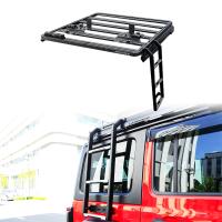 China Universal 4x4 Offroad Roof Rack Side Ladder for Jeep Wrangler JL 840x400x320mm for sale