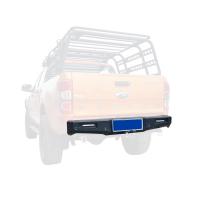 China Black Steel Rear Bumper for Ford Ranger 163x27x35cm 36kg Heavy Duty Auto Exterior Accessories for sale