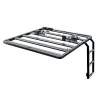 China SUS304 Steel Tailgate Ladder Black Powder Coated Side Ladder for Jeep Wrangler JL 850x400x237mm for sale