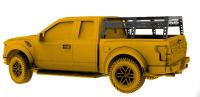 China Black Powder Coated Cargo Rack Roll Bar for Jeep Gladiator 1390mm Length Adjustable for sale