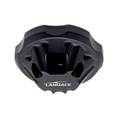 China 4x4 Vehicle Radio Antenna Base Cover 74x74x30mm Black Anodized Aluminum for sale